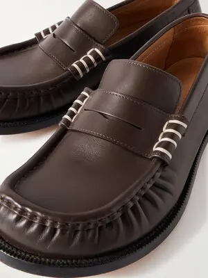 JW Anderson Leather Loafers - Brown