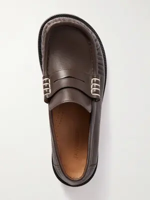 JW Anderson Leather Loafers - Brown