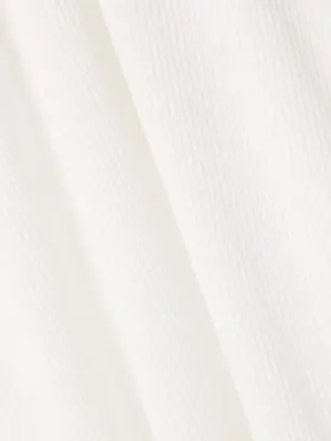 JW Anderson Ribbed Modal-jersey T-shirt - Neutrals