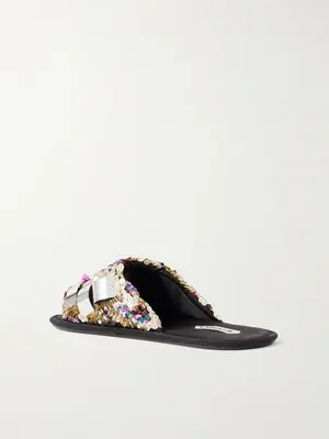 JW Anderson Embellished Grosgrain Slides