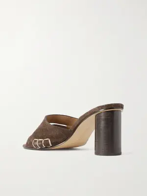 JW Anderson Loafer Whipstitched Suede Mules