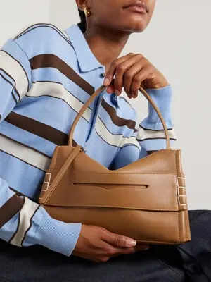 JW Anderson Loafer Whipstitched Leather Shoulder Bag - Brown