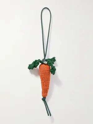 JW Anderson Carrot Crocheted Bag Charm - Orange