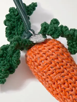 JW Anderson Carrot Crocheted Bag Charm