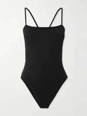 ERES Dandy Bow-detailed Open-back Swimsuit - Black