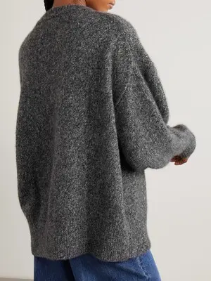 Arch4 Oversized Cashmere And Silk-blend Sweater - Gray