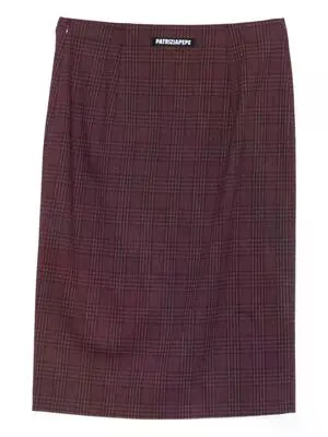 Patrizia Pepe Checked Midi Skirt