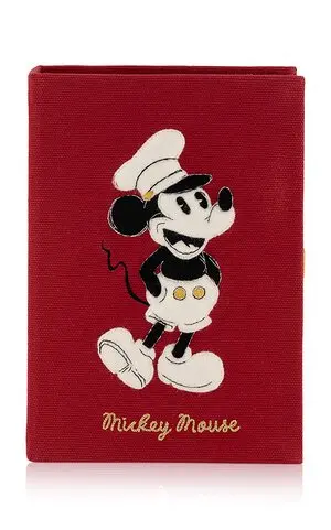 OLYMPIA LE-TAN Mickey Mouse Book Clutch - Red