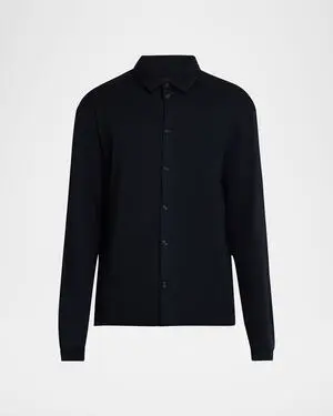 Giorgio Armani Cashmere Button-Front Cardigan - Dark Navy