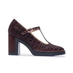 Bernardo Noto Platform Mary Jane Pump - Chocolate Wine