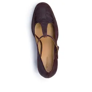 Bernardo Noto Platform Mary Jane Pump - Chocolate Wine