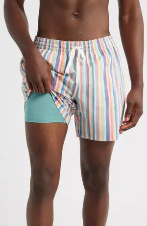 CHUBBIES Striped 5.5-inch Swim Trunks