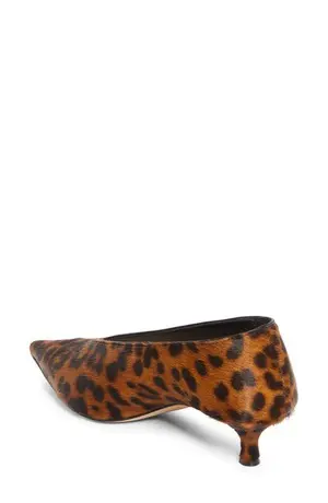Le Monde Beryl Babouche Calf Hair Kitten Heel Pumps