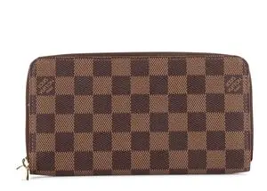 LOUIS VUITTON Zippy Damier Ebene Brown