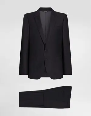 Dolce & Gabbana Single-breasted Suit In Wool And Silk