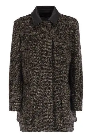 Max Mara Angio12334 Wool Tweed Jacket - Brown