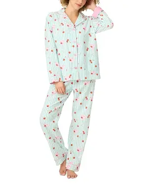 PJ Salvage Pj Savage Printed Flannel Pajama Set - Light Mint