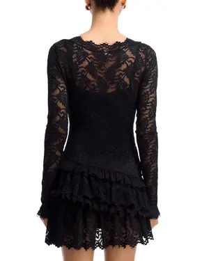 LoveShackFancy Rhea Lace Mini Dress