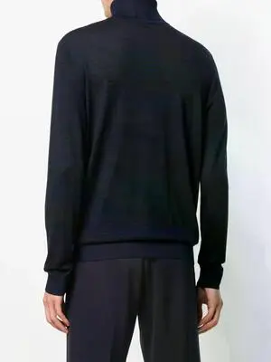 Eleventy Striped Merino Wool Turtleneck Pullover