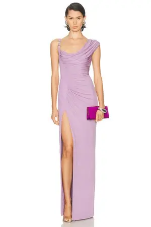 Purple Ruched Dresses