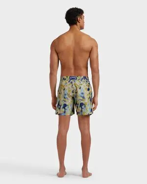 Vilebrequin Silk Swim Trunks Blurred Nymphea - Green
