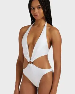 Vilebrequin Solid Stretch Brillant Trikini One-piece Swimsuit