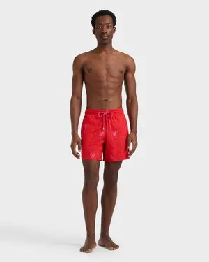 Vilebrequin Embroidered Turtle Swim Shorts - Red