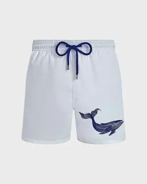 Vilebrequin Embroidered Whale Swim Shorts - White