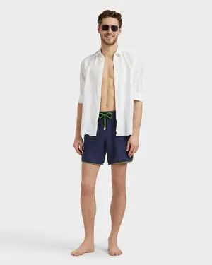 Vilebrequin Linen Swim Shorts - Blue