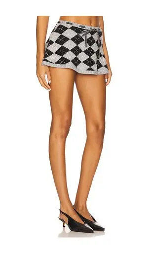 GUIZIO Agnes Argyle Knit Skirt