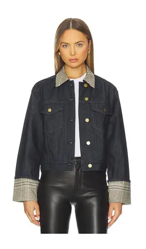 Women's Cropped Denim Bomber Jackets