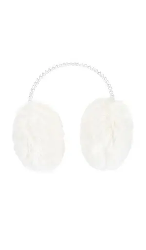 Lele Sadoughi Faux Fur Pearl Earmuffs - Ivory