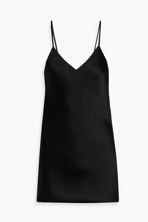 Norma Kamali Satin Mini Slip Dress