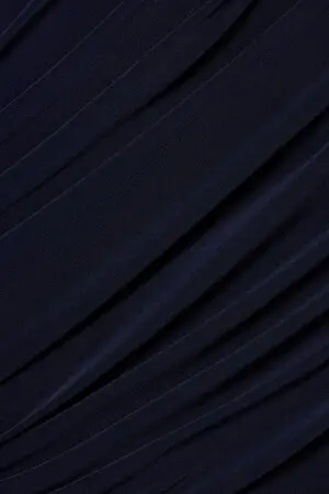Norma Kamali Diana One-shoulder Ruched Gown - Navy