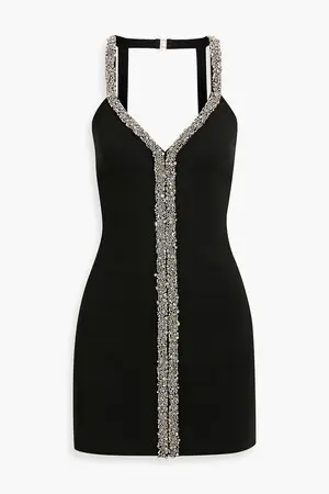 Embellished Strappy Mini Cocktail Dress