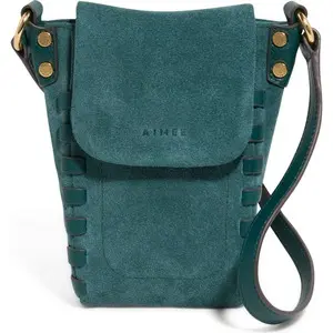 AIMEE Zen Suede Phone Crossbody Bag - Transform Teal Suede