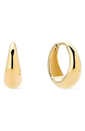ANA LUISA Nate Teardrop Hoop Earrings - Yellow Gold/clear