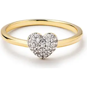 ANA LUISA Ellery Heart Ring - Gold /clear