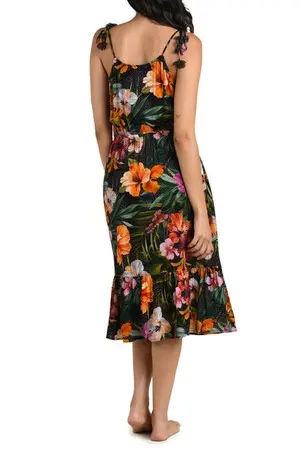 La Blanca Tie Strap Cover-up Midi Dress