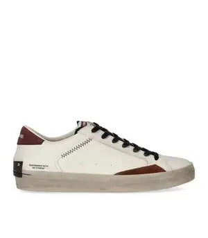 CRIME LONDON Distressed Leather Sneakers - White