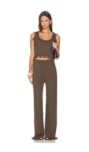 SNDYS. Skyler Knit Top - Chocolate