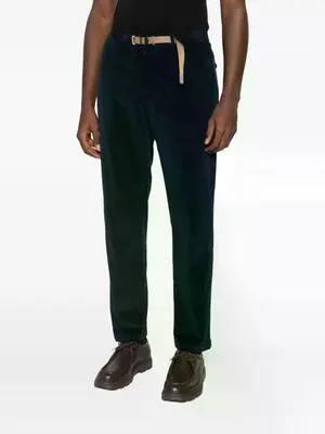 WHITE SAND Belted Velvet Trousers