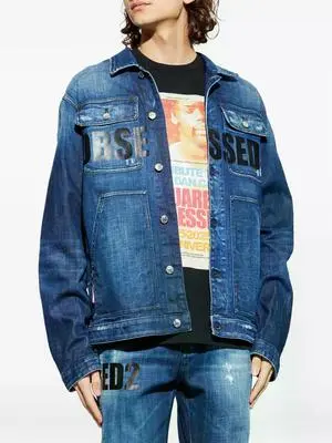 Dsquared2 Printed Denim Trucker Jacket