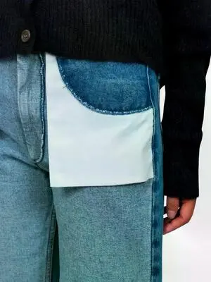 MAISON MARGIELA Paneled Straight-leg Jeans - Blue