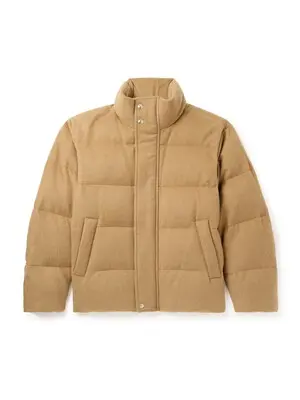 Loro Piana Giulio Quilted Storm System® Cashmere Down Jacket - Brown