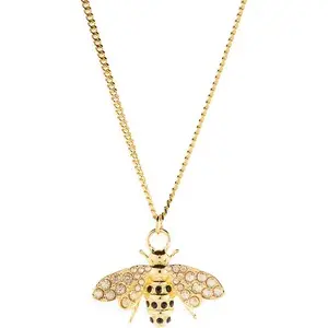 Oscar De La Renta Small Bee Pendant Necklace - Golden Shadow