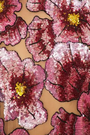 Oscar De La Renta Embroidered Cocktail Dress