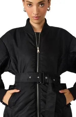 Steve Madden Eryn Belted Nylon Jacket