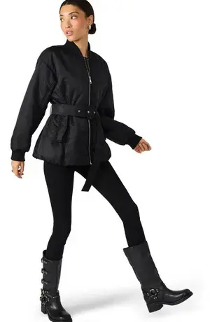 Steve Madden Eryn Belted Nylon Jacket