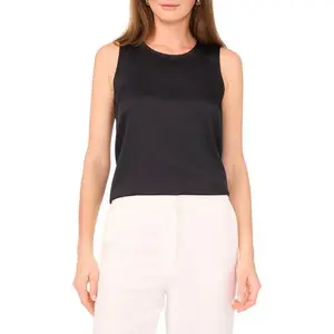 Vince Camuto Keyhole Sleeveless Shell - Rich Black